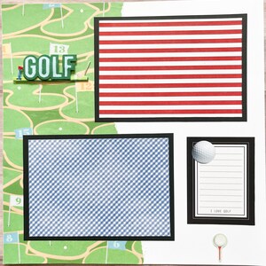 Golf Scrapbook Pages- Dad Scrapbook Layout - Premade Sports Pages - Etsy
