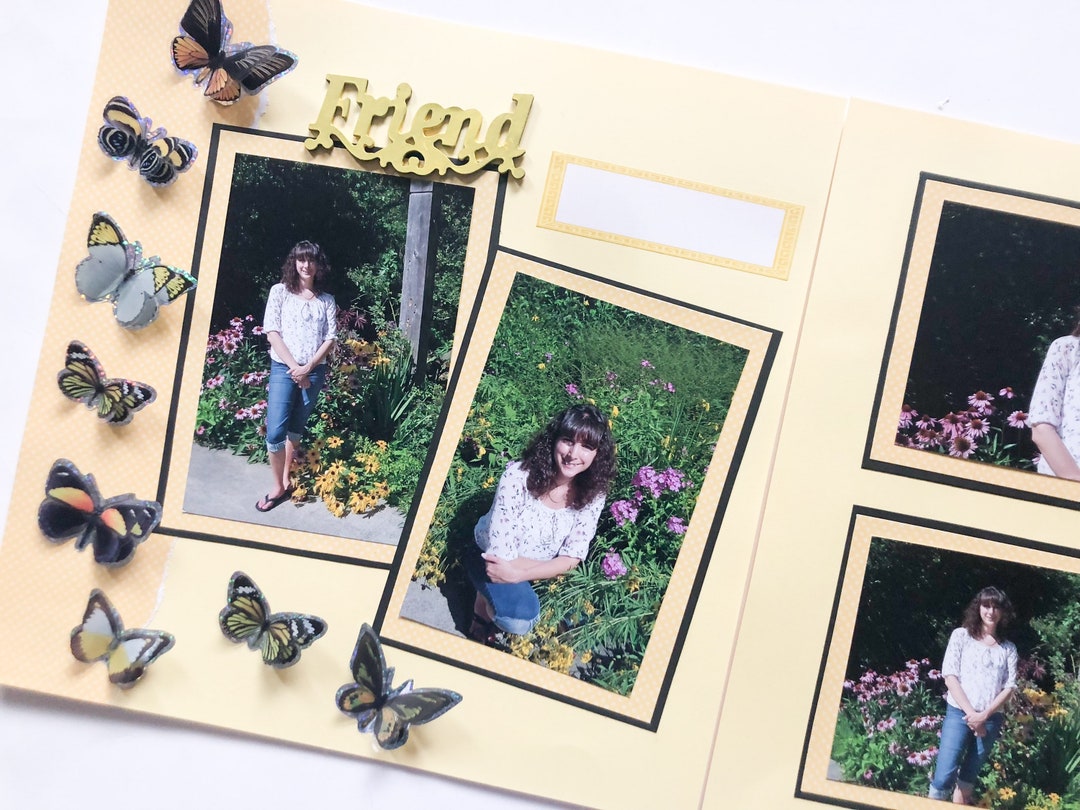 Premade Butterfly Scrapbook Pages - Friends Scrapbook Layouts - Friends ...
