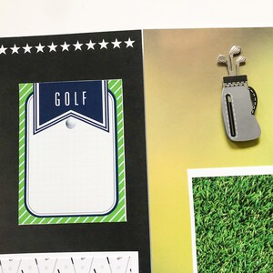 Golf Scrapbook Pages- Dad Scrapbook Layout - Premade Sports Pages - Etsy