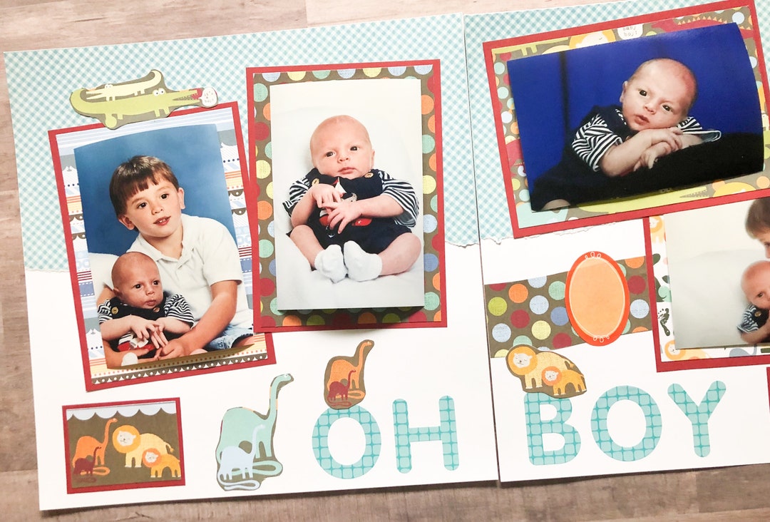 Baby Boy Scrapbook Pages - Baby Boy Scrapbook Layout - Baby Boy Pages ...