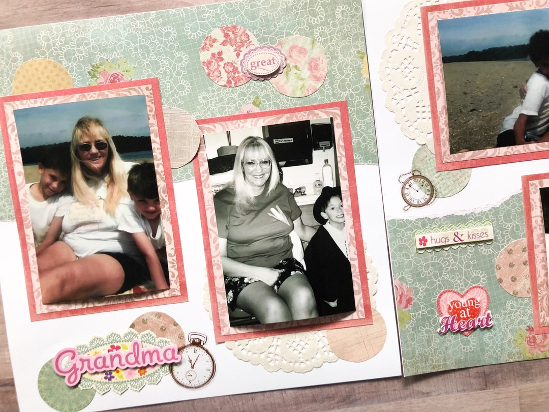 Grandma Scrapbook Pages - Grandma Scrapbook Layouts - Premade ...
