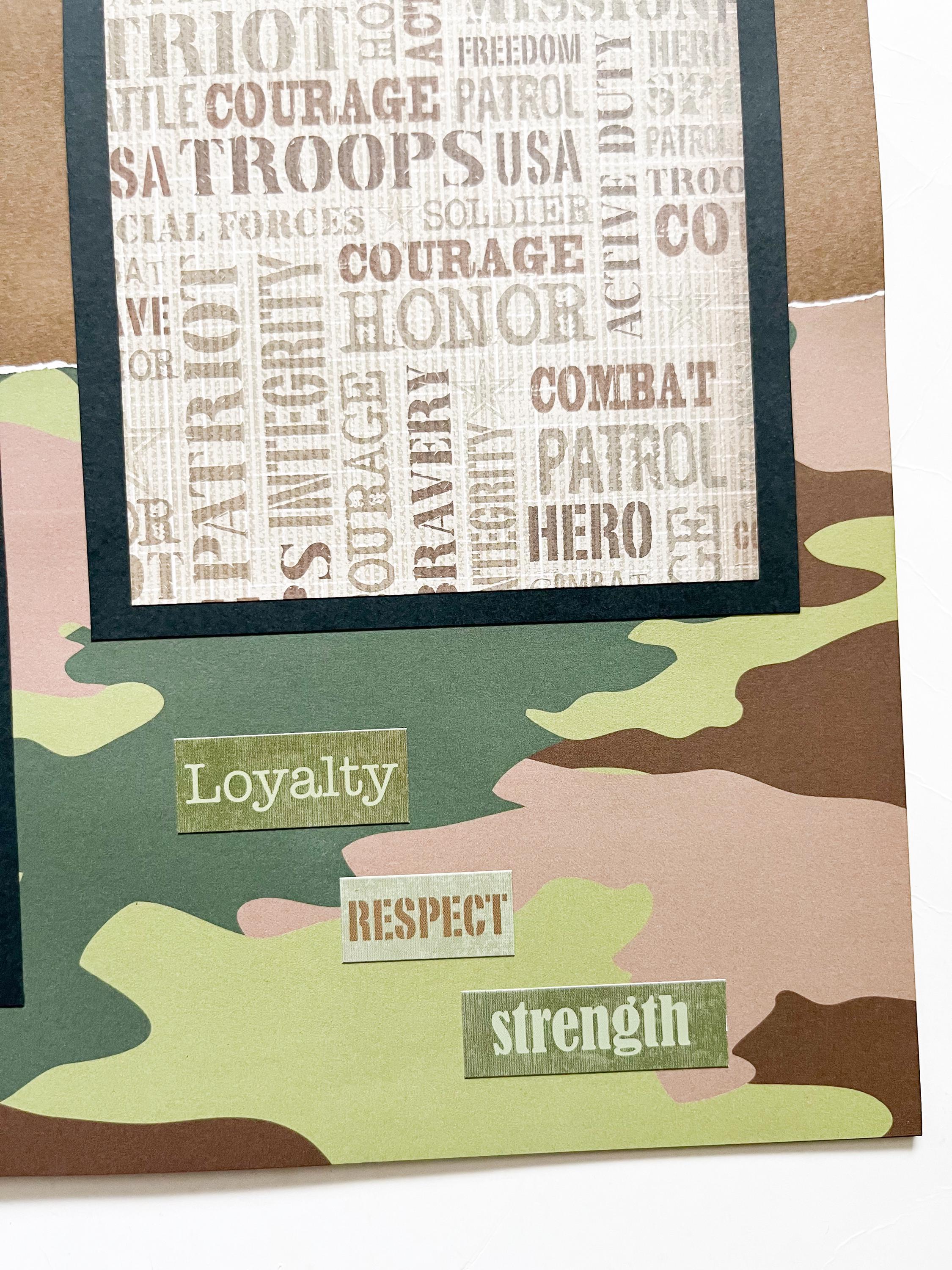 Army Scrapbook Pages - Premade Army Layout - Military Pages - Etsy