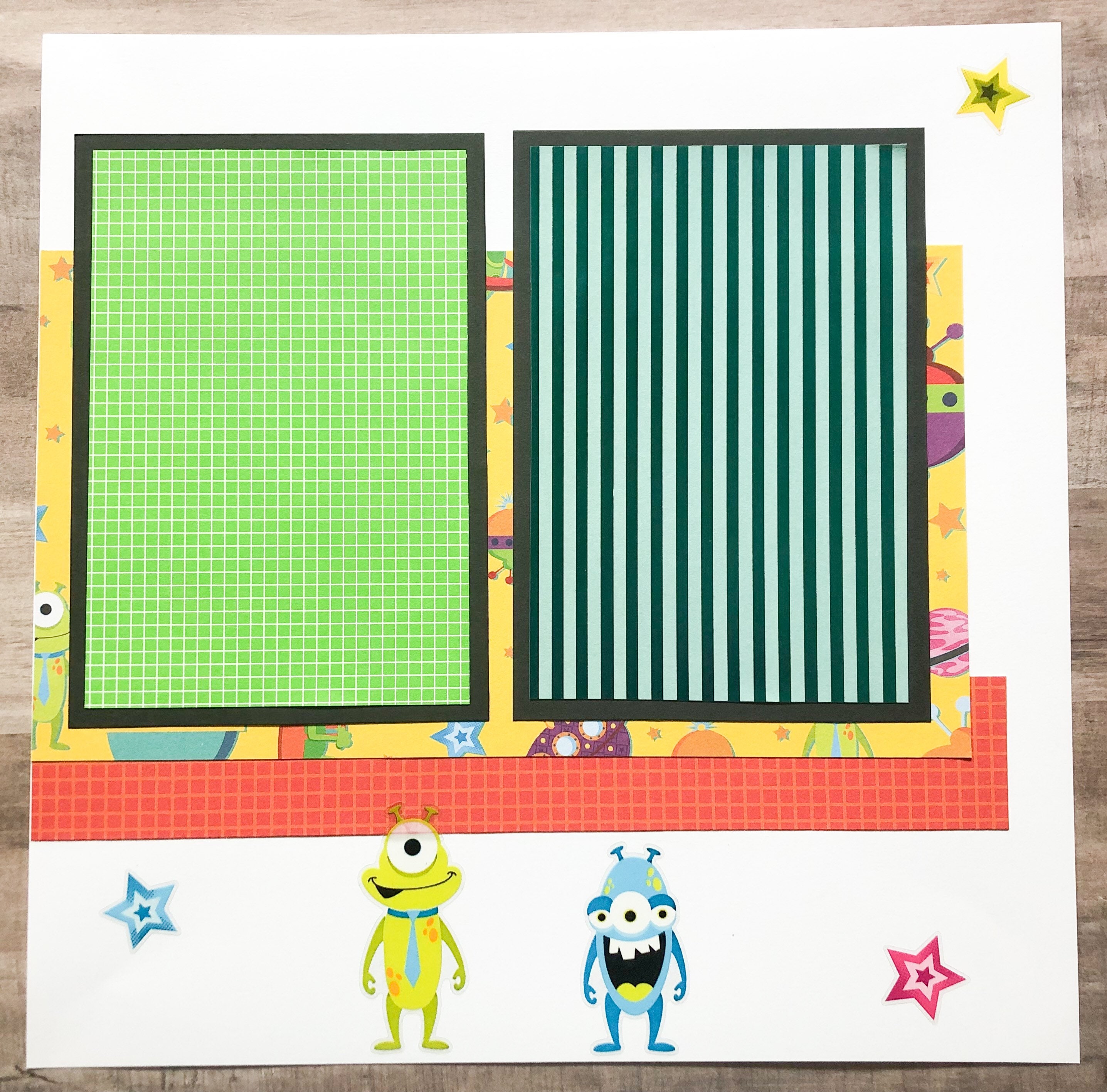 Alien Scrapbook Layout Alien Scrapbook Seiten Halloween - Etsy.de