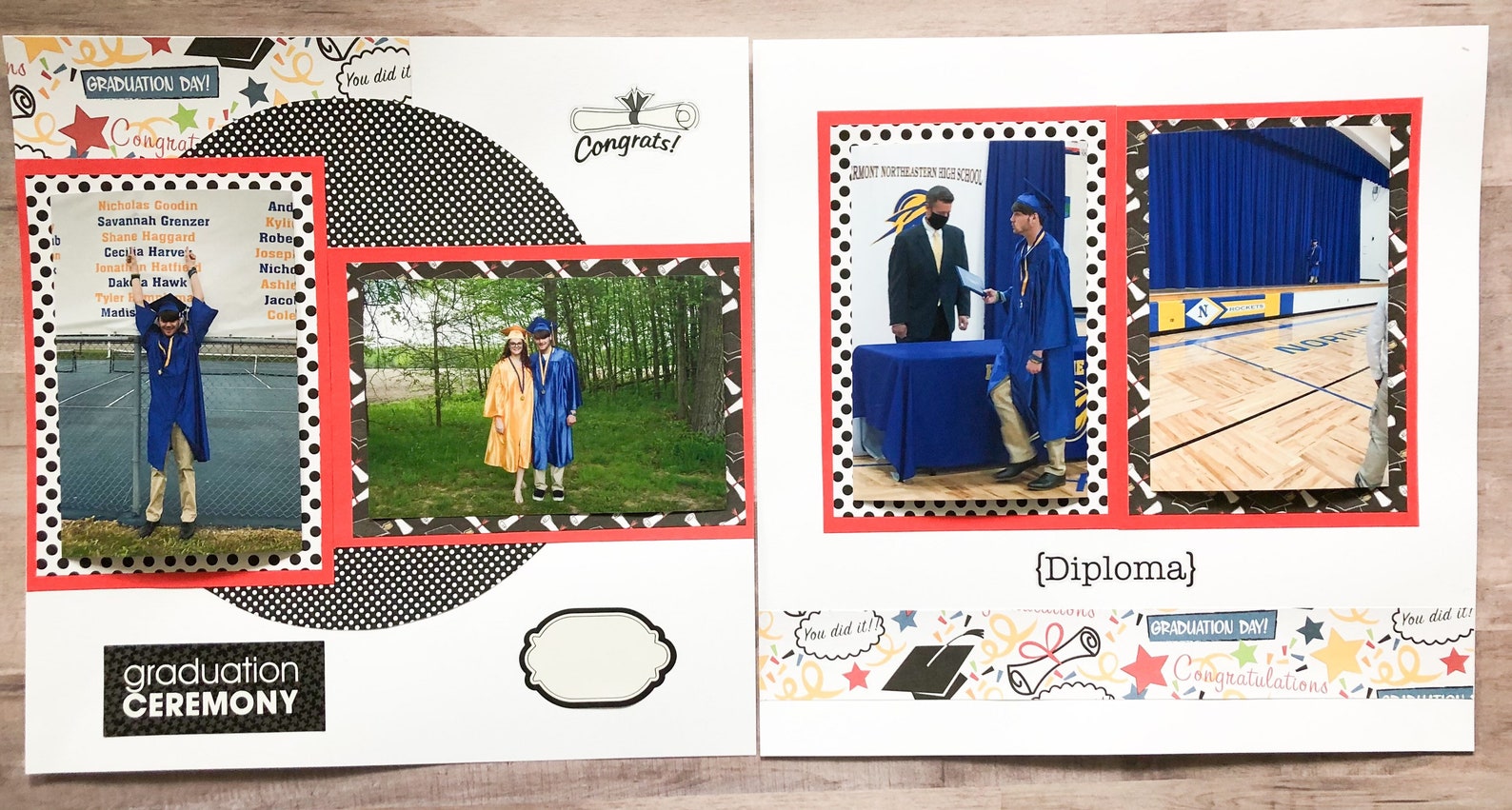 Graduation Scrapbook Pages Premade Graduation Scrapbook Layouts ...