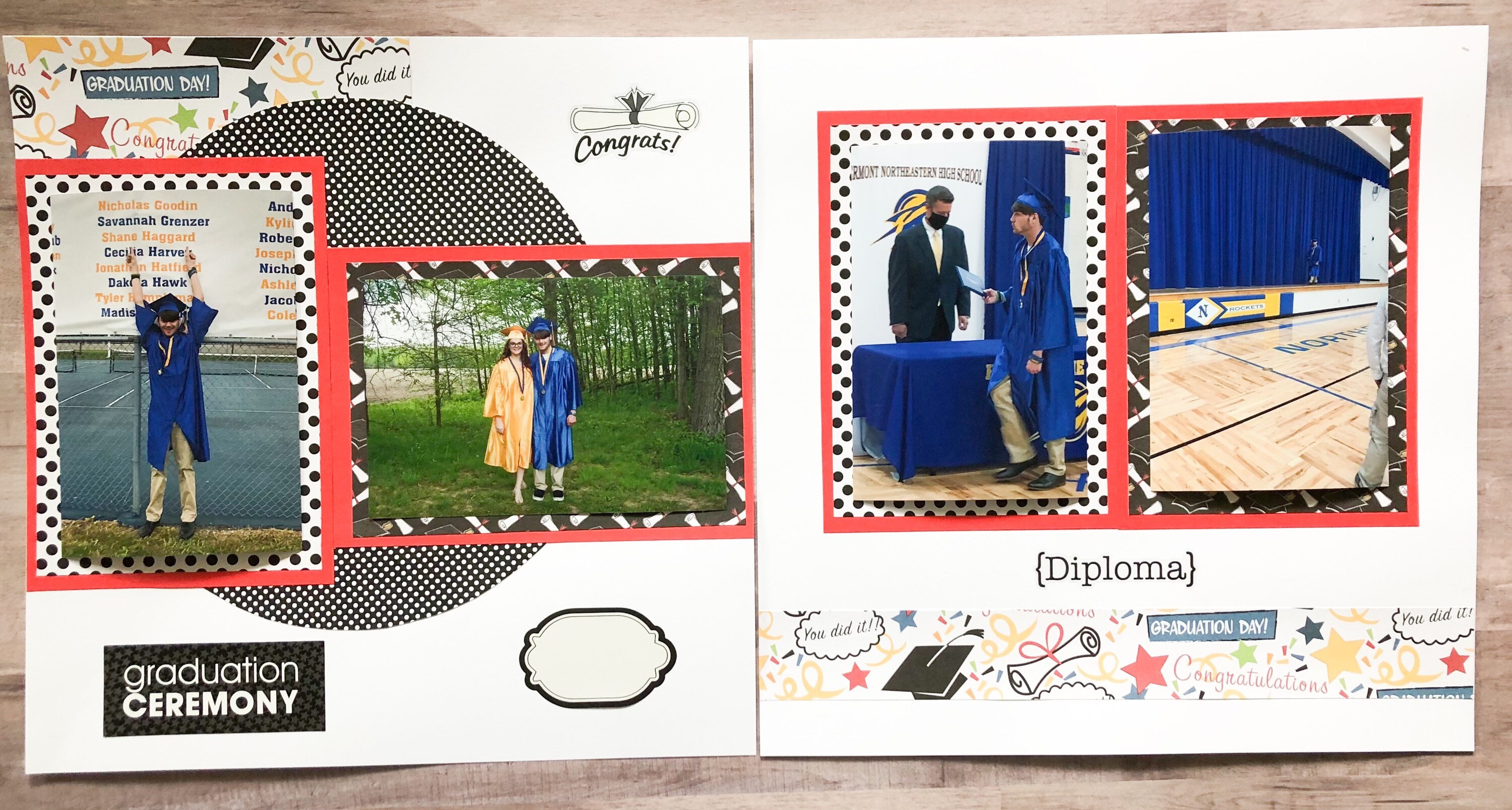 Graduation Scrapbook Pages Premade Graduation Scrapbook Layouts ...