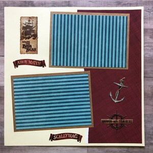 Pirate Scrapbook Pages - Premade Pirate Layouts - Halloween Layouts - Etsy