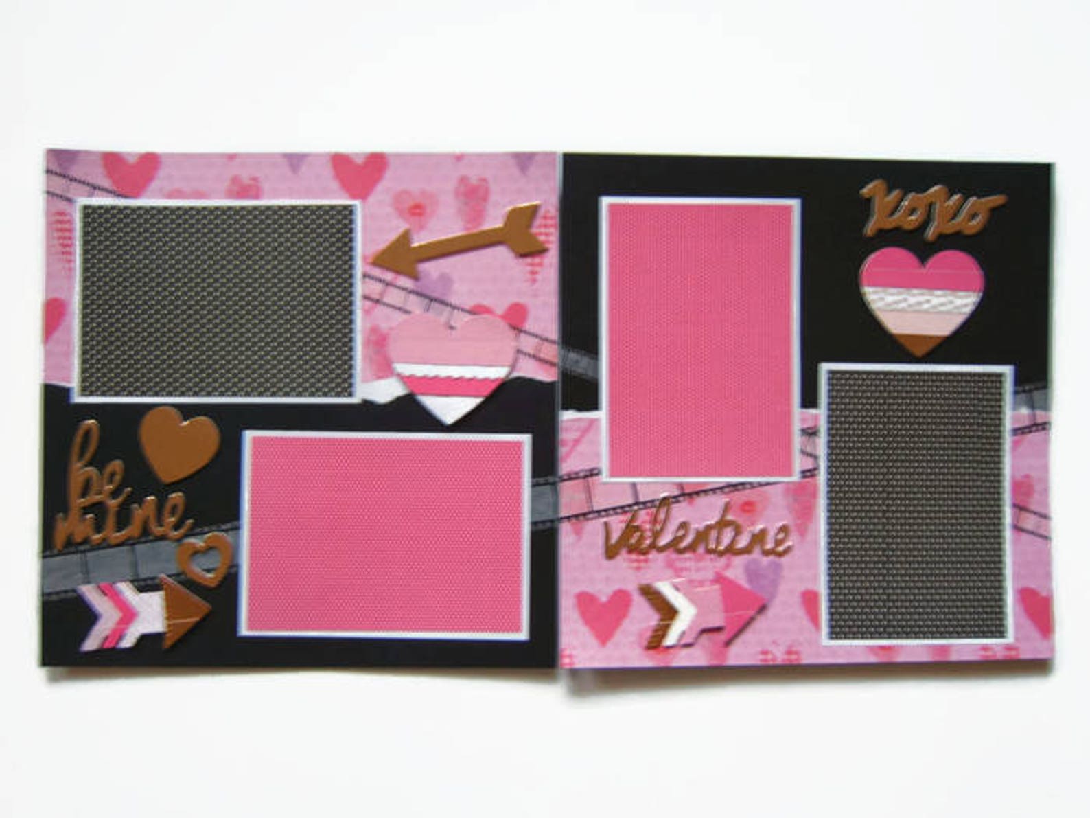 Valentine's Day Scrapbook Pages Valentine's Day Layout Valentine Pages ...