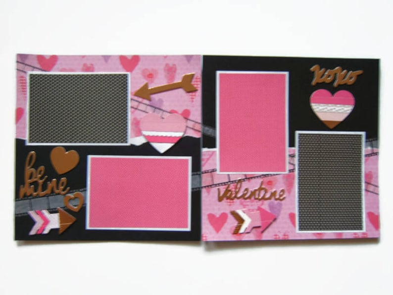 Valentine's Day Scrapbook Pages Valentine's Day Layout Valentine Pages ...