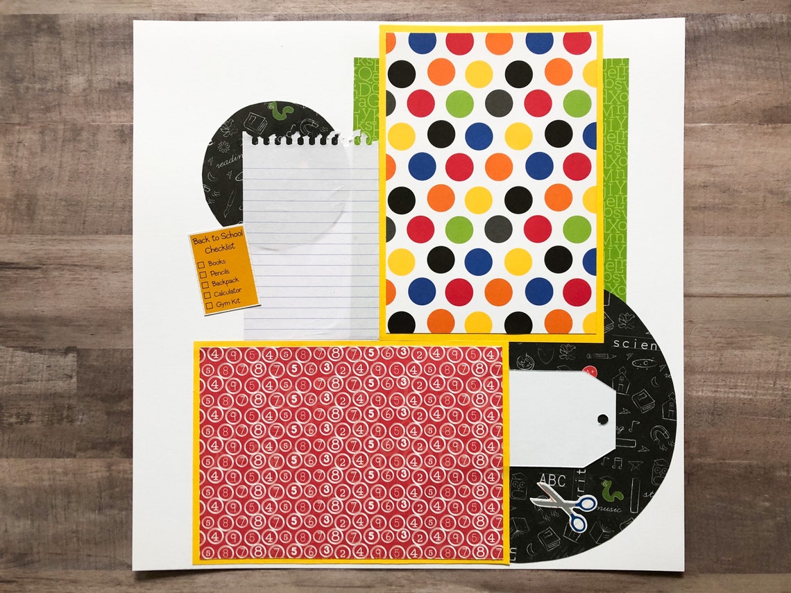 Third Grade Scrapbook Pages - Back to School Layout - Premade Third ...