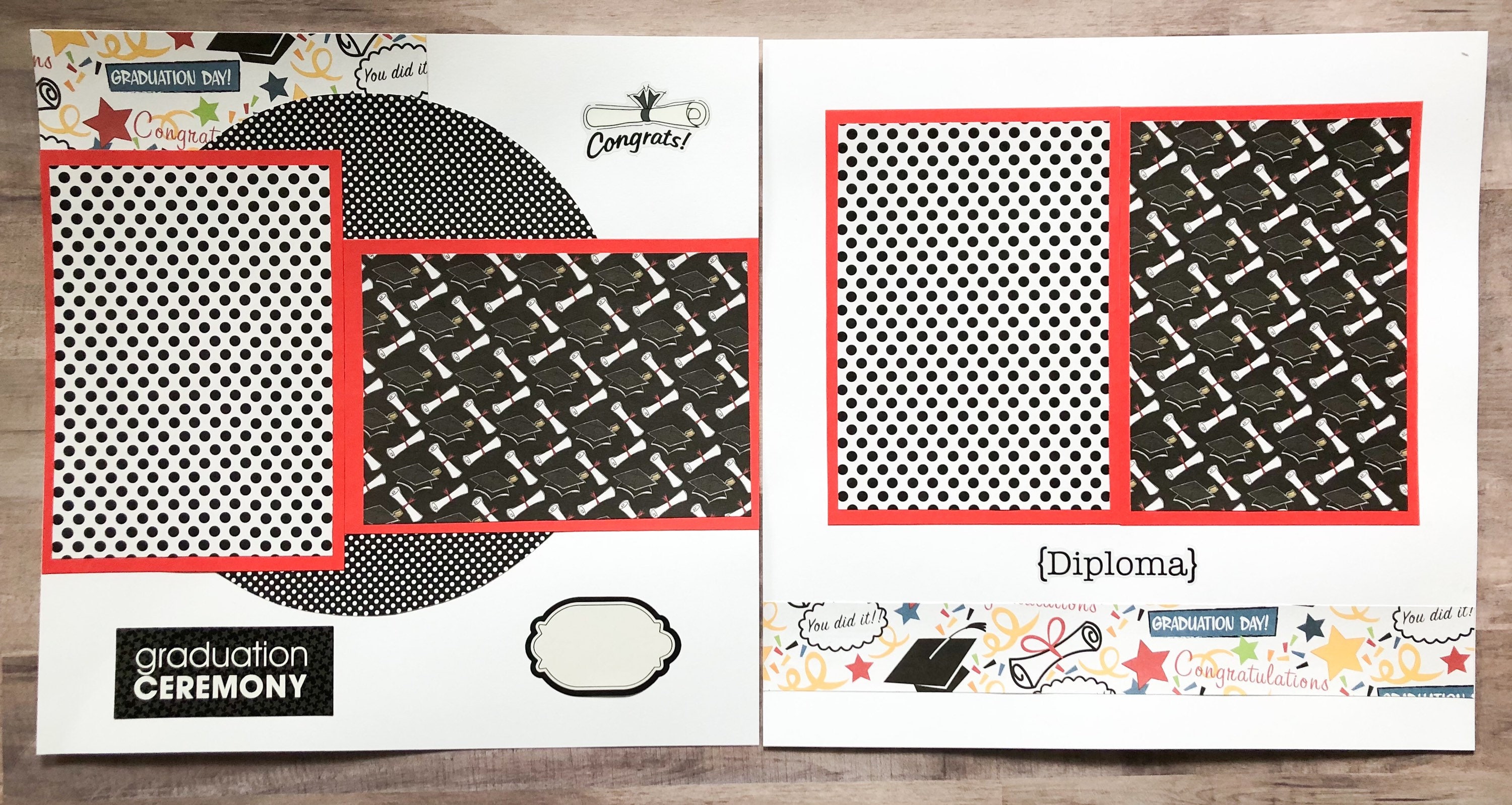 Graduation Scrapbook Pages - Premade Graduation Scrapbook Layouts ...