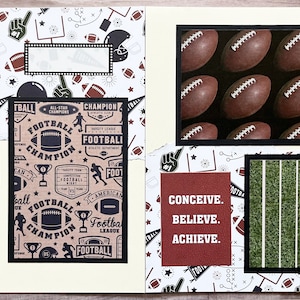Football Scrapbook Album - Football Photo Album - 12 by 12 Premade ...