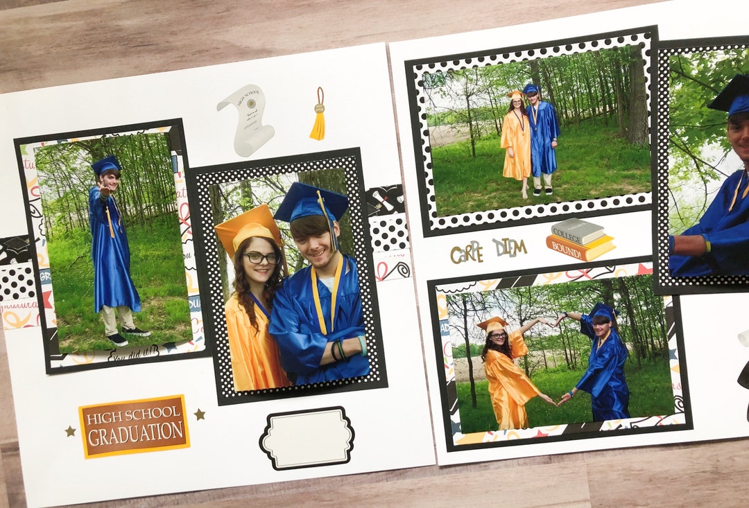 Premade Graduation Scrapbook Pages - Graduation Scrapbook Layouts ...