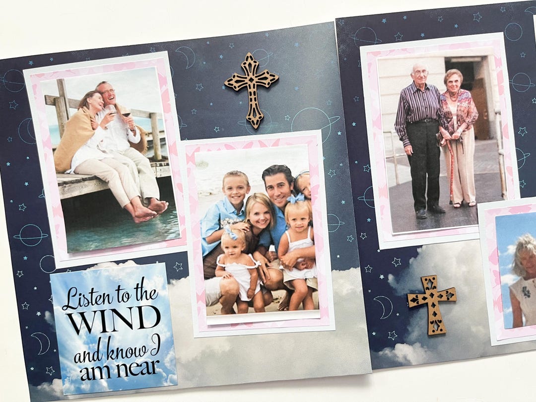 Memory Scrapbook Layouts - 12 by 12 Family Scrapbook Pages - Premade ...