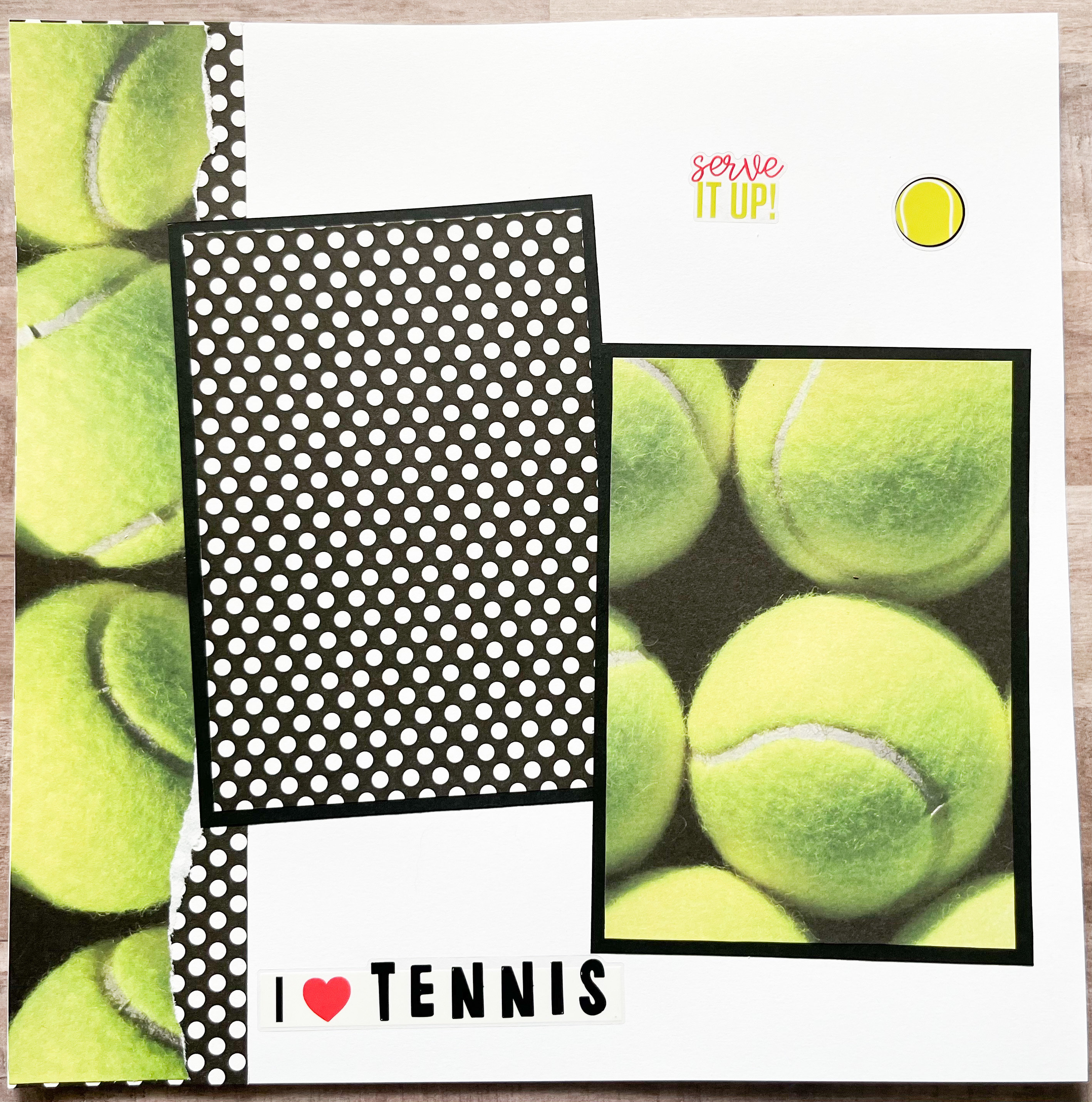 Tennis Scrapbook Layouts - Tennis Scrapbook Layout - Premade Sports ...