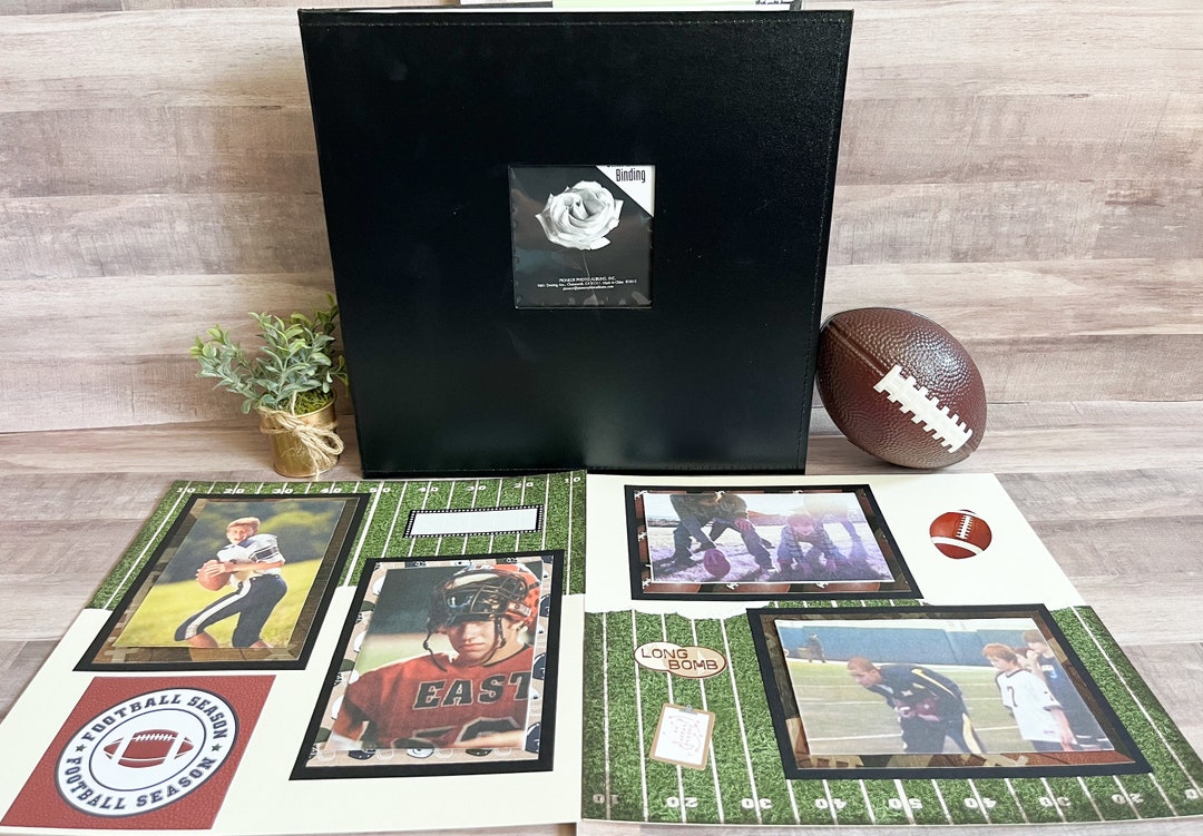 Football Scrapbook Album - Football Photo Album - 12 by 12 Premade ...