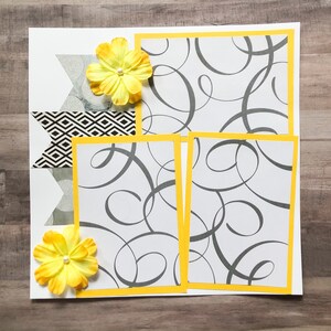Yellow Wedding Scrapbook Pages - Premade Yellow Wedding Scrapbook ...
