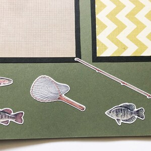 Premade Fishing Scrapbook Pages - Fishing Scrapbook Layouts - Premade ...