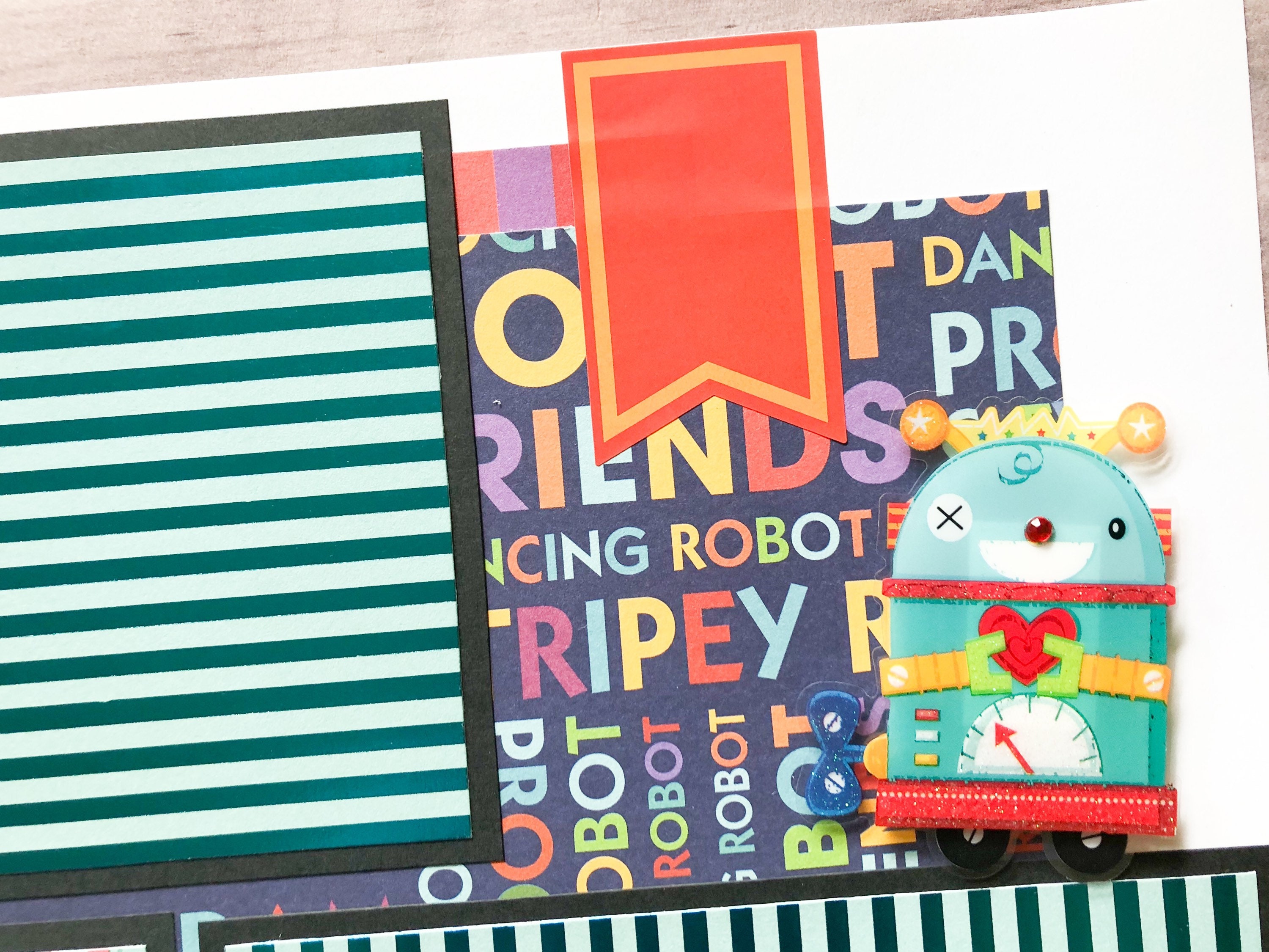Robot Pages - Robot Scrapbook Layout - Boy Scrapbook Pages - Halloween ...