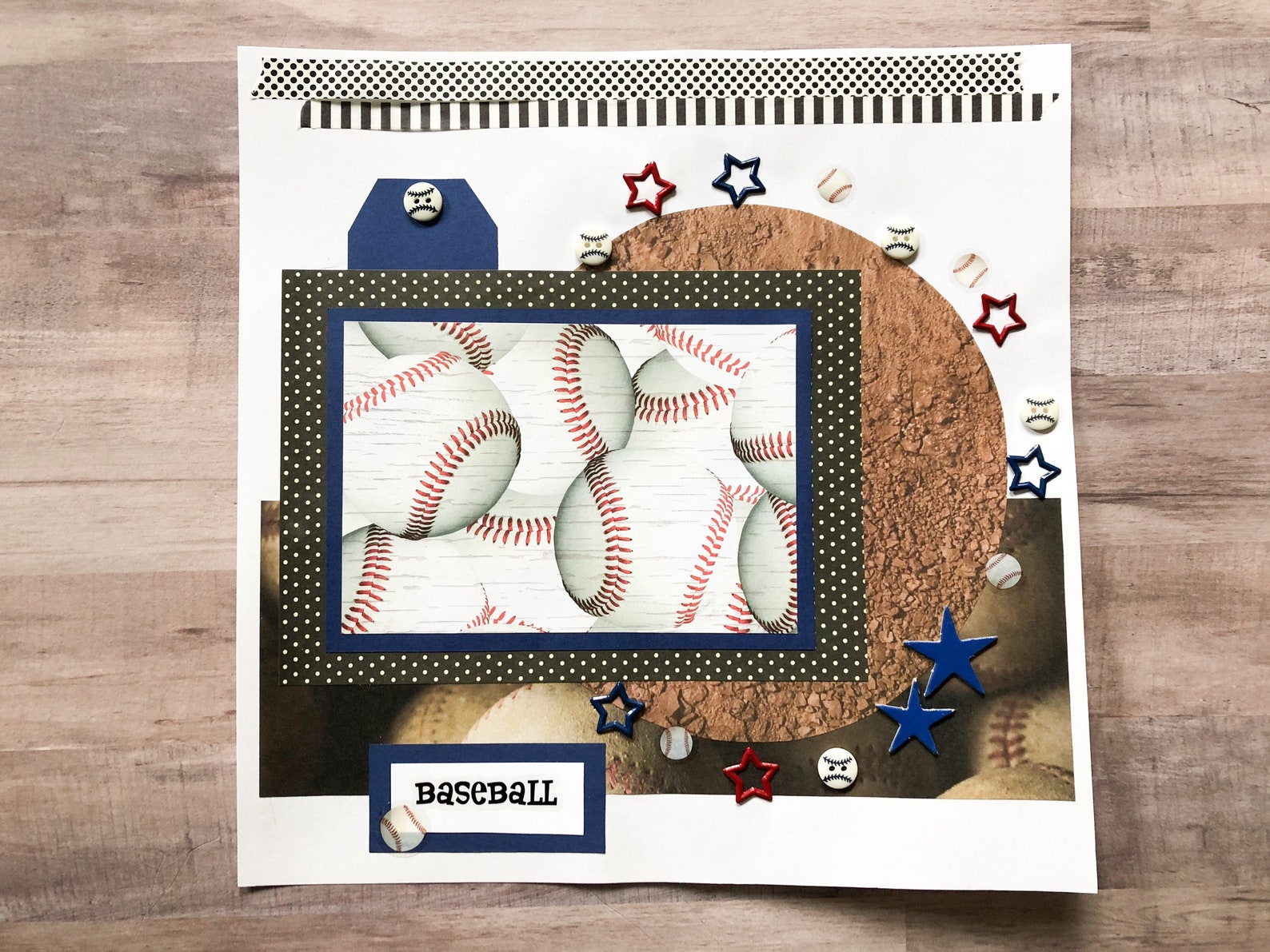 Baseball Shadow Box Layout Baseball Gift 12 by 12 Baseball - Etsy