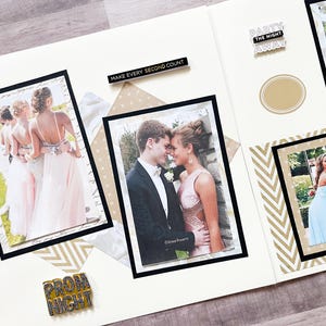 Prom Scrapbook Layouts - Premade Prom Scrapbook Pages - School Dance ...