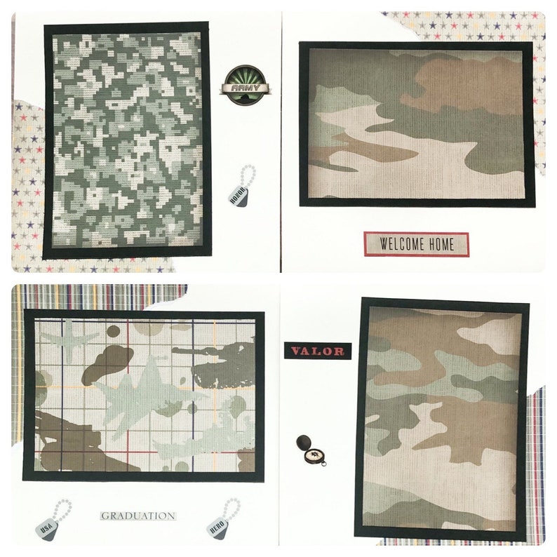 Army Scrapbook Album Premade 8 by 8 Army Scrapbook - Etsy
