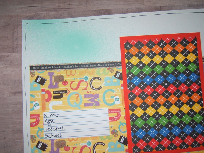 Preschool Scrapbook Pages Back to School Pages Premade - Etsy