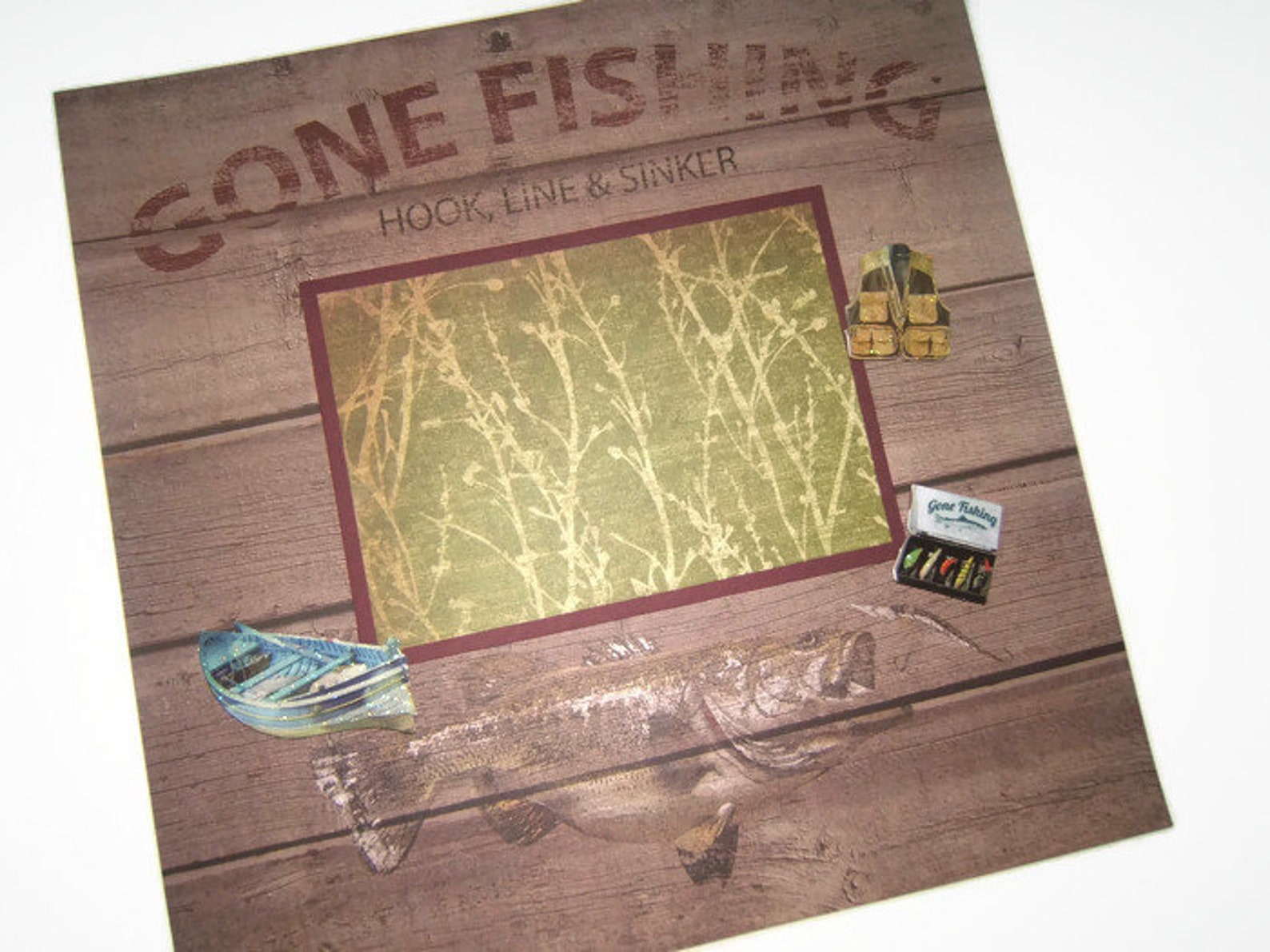 Fishing Shadow Box Father's Day Gift Dad Fishing Frame | Etsy