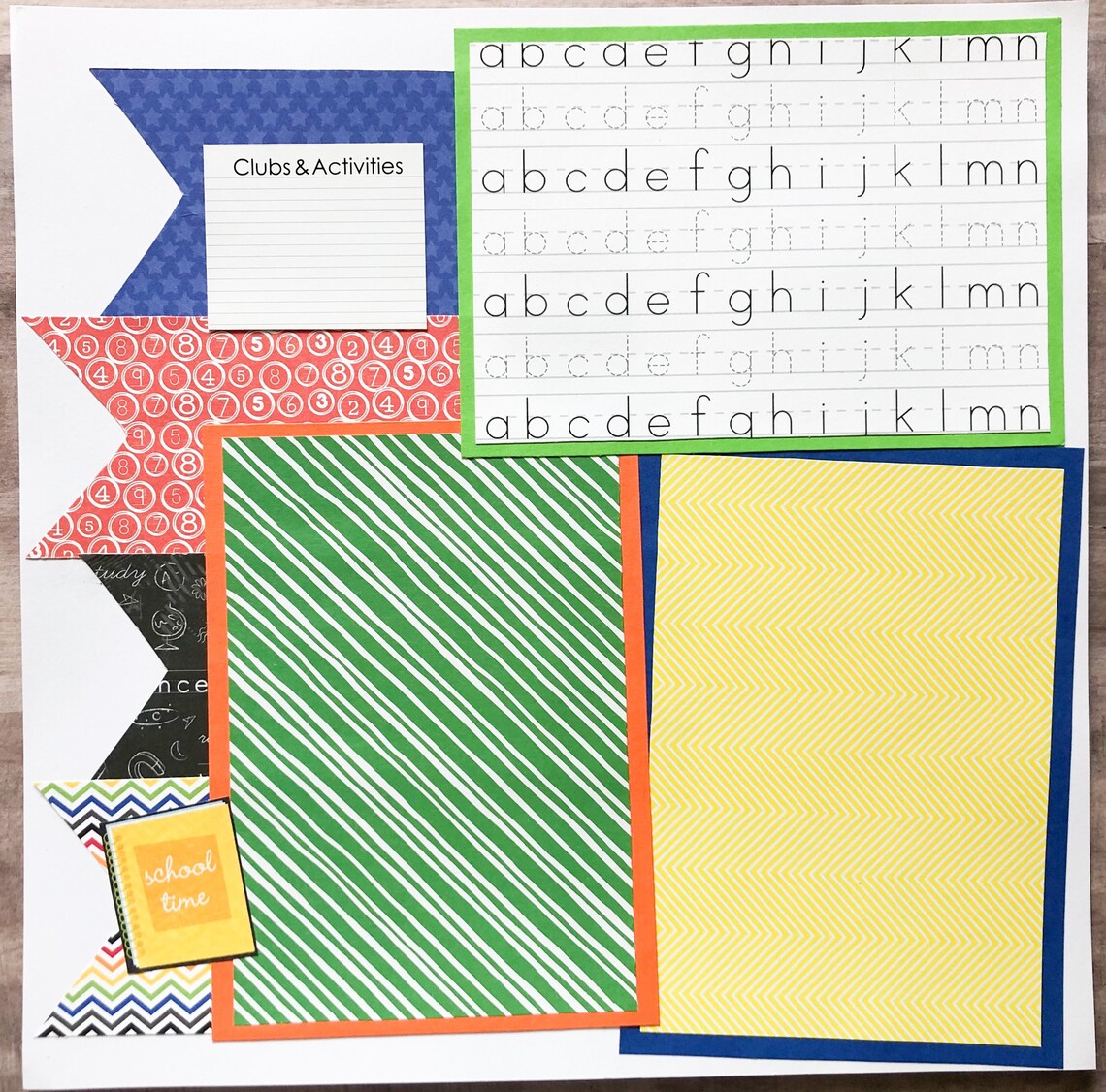 Fourth Grade Scrapbook Pages - Back to School Layout - Premade Fourth ...