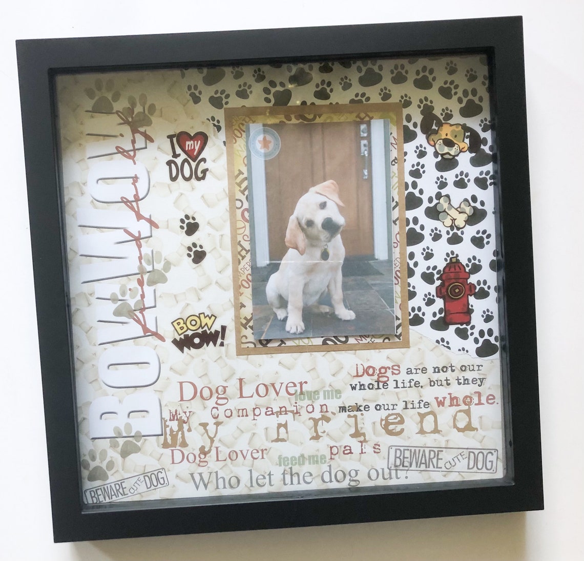Dog Shadow Box Pet Loss Gift Pet Loss Frame Pet Memorial - Etsy