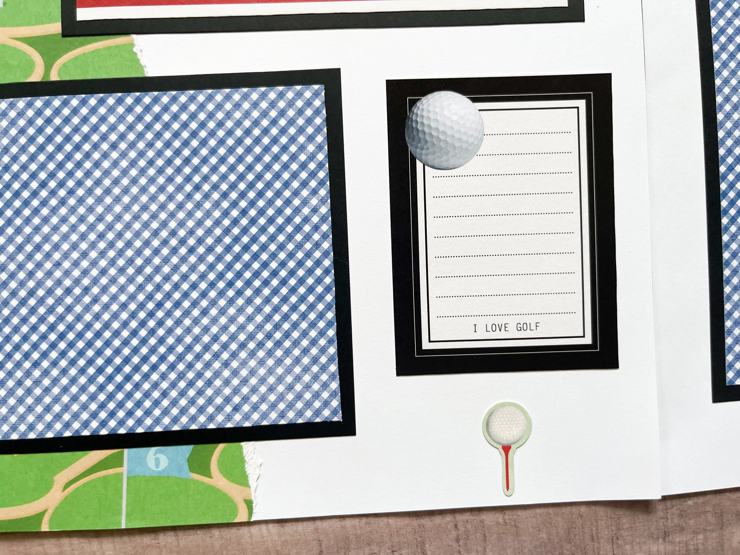 Golf Scrapbook Pages- Dad Scrapbook Layout - Premade Sports Pages - Etsy