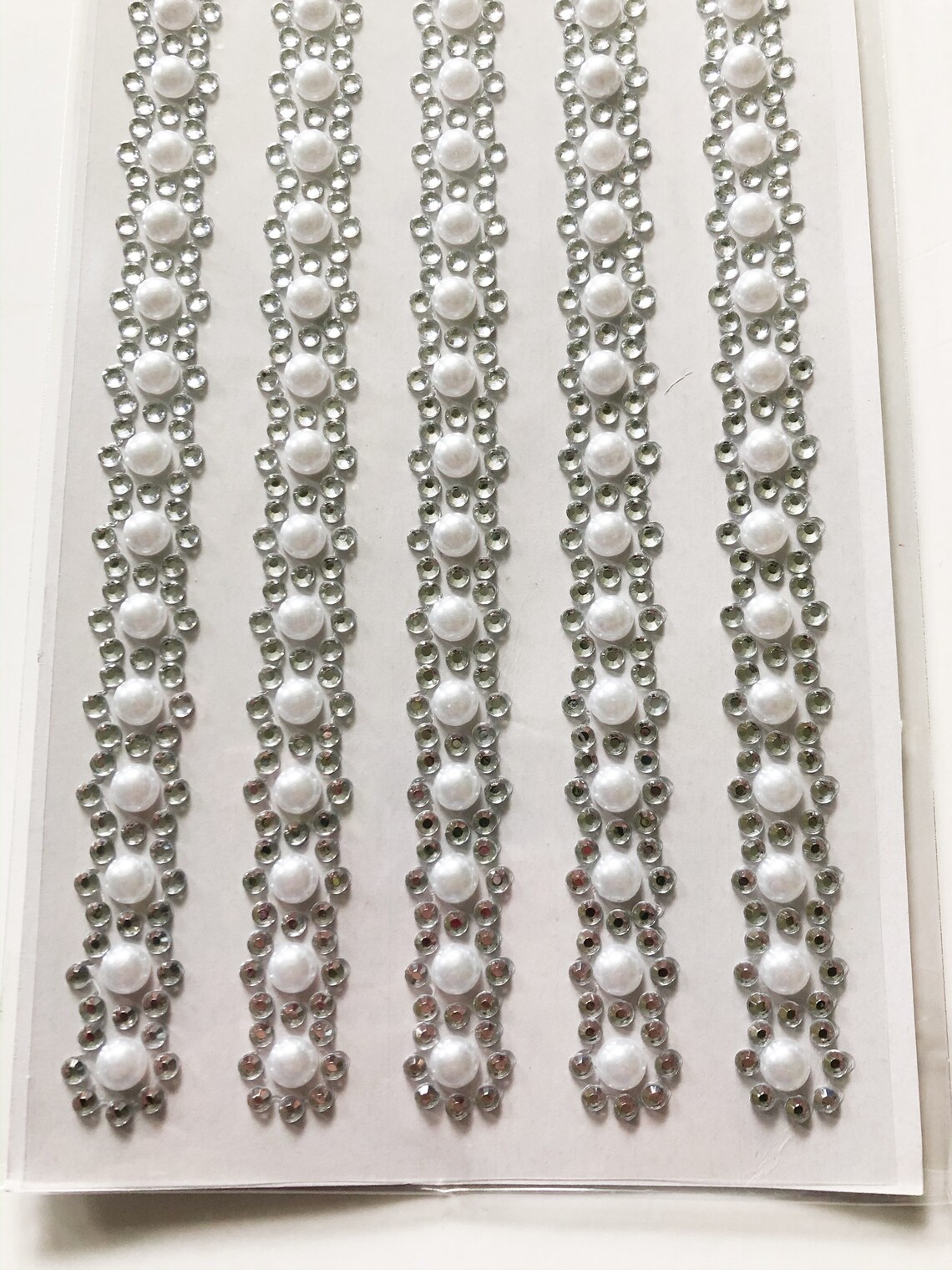 Pearl Border Stickers Silver Pearl Stickers Jewel Embellishments Card ...