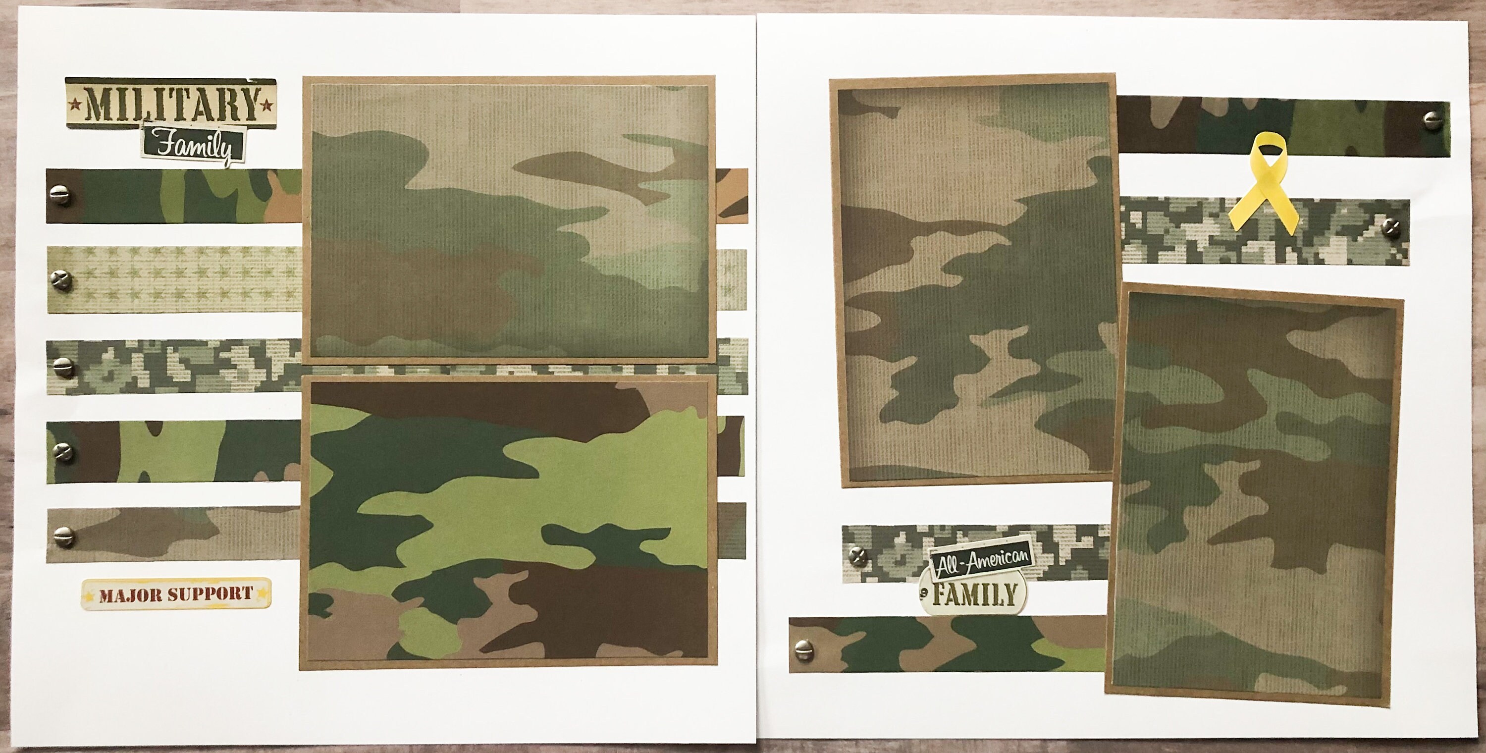 Army Scrapbook Pages - Premade Army Layout - Military Pages - 12 by 12 ...