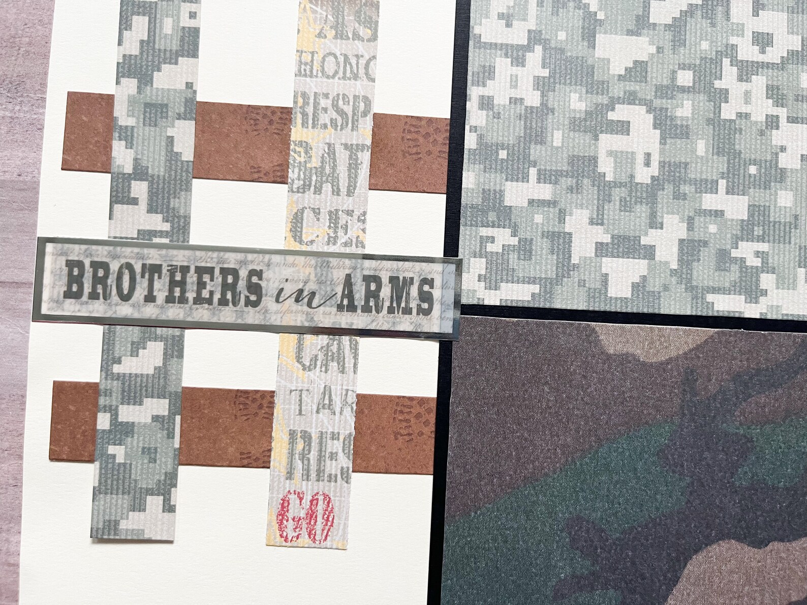 Army Scrapbook Pages - Premade Army Layout - Military Pages - Premade ...