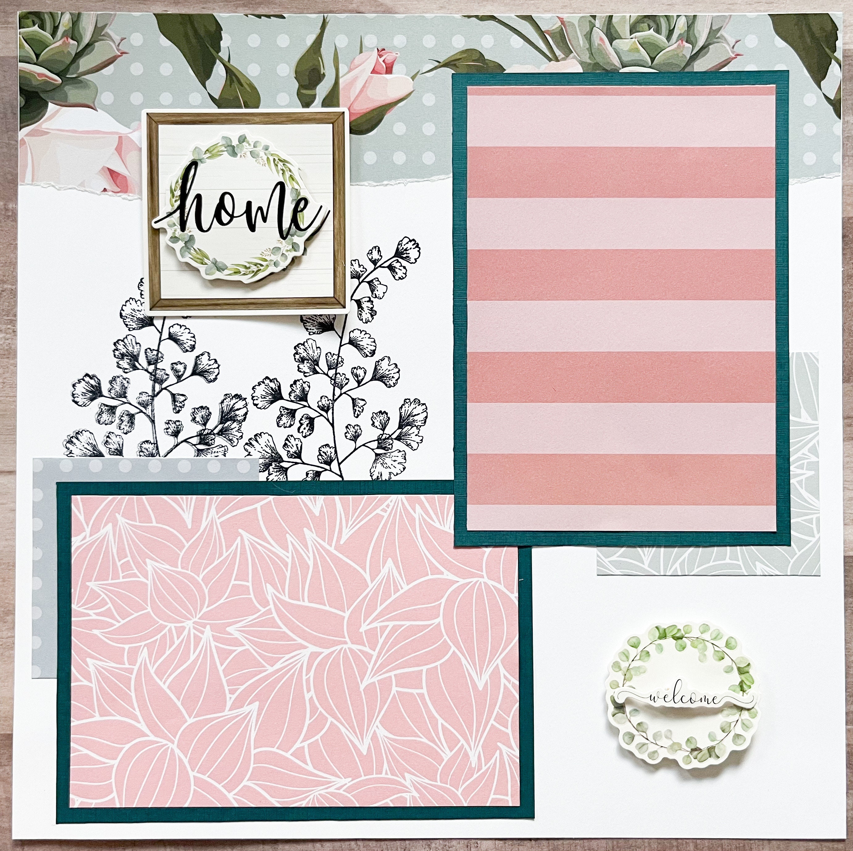 12 by 12 Family Scrapbook Layouts - Premade Family Scrapbook Pages ...