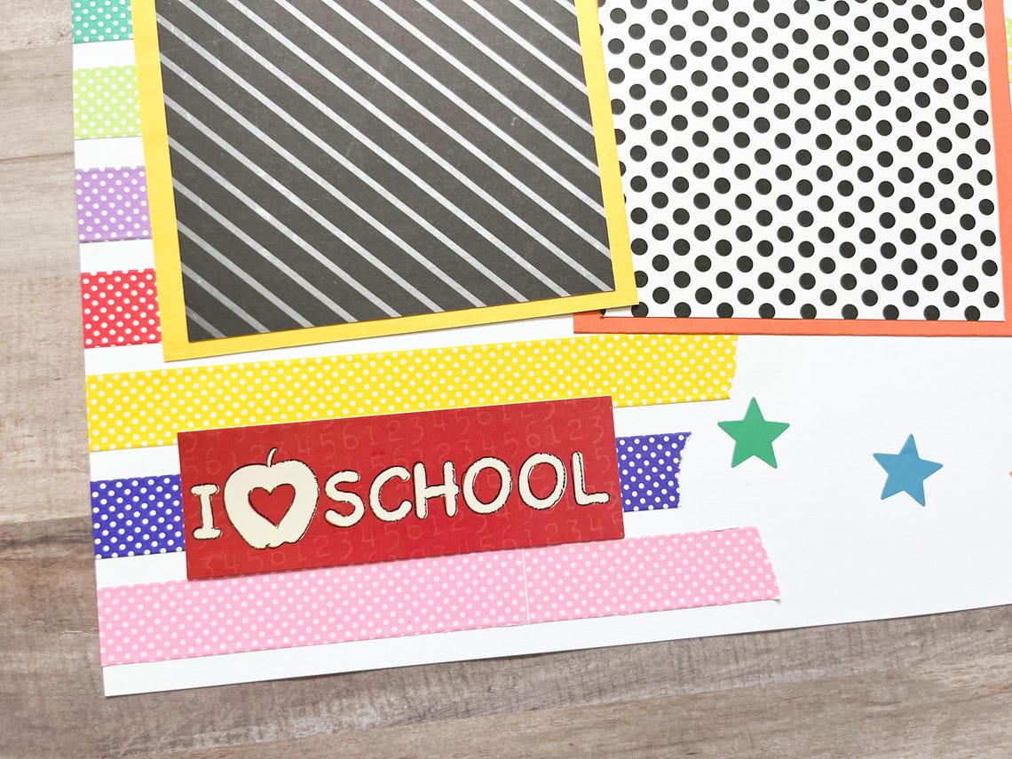 Back to School Pages - Preschool Scrapbook Pages - Premade Preschool ...