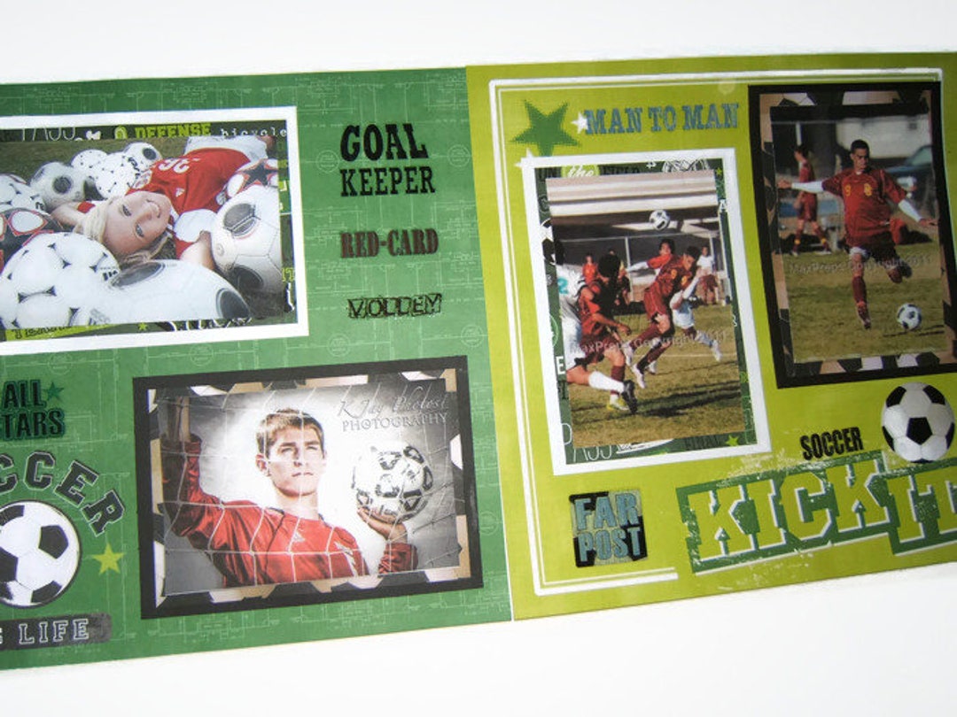 Soccer Pages - Soccer Scrapbook Pages - Premade Soccer Layouts ...