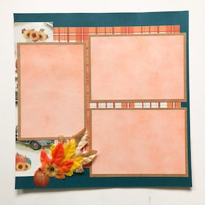 Autumn Scrapbook Layouts - Fall Layouts - Premade Pumpkin Pages - Fall ...