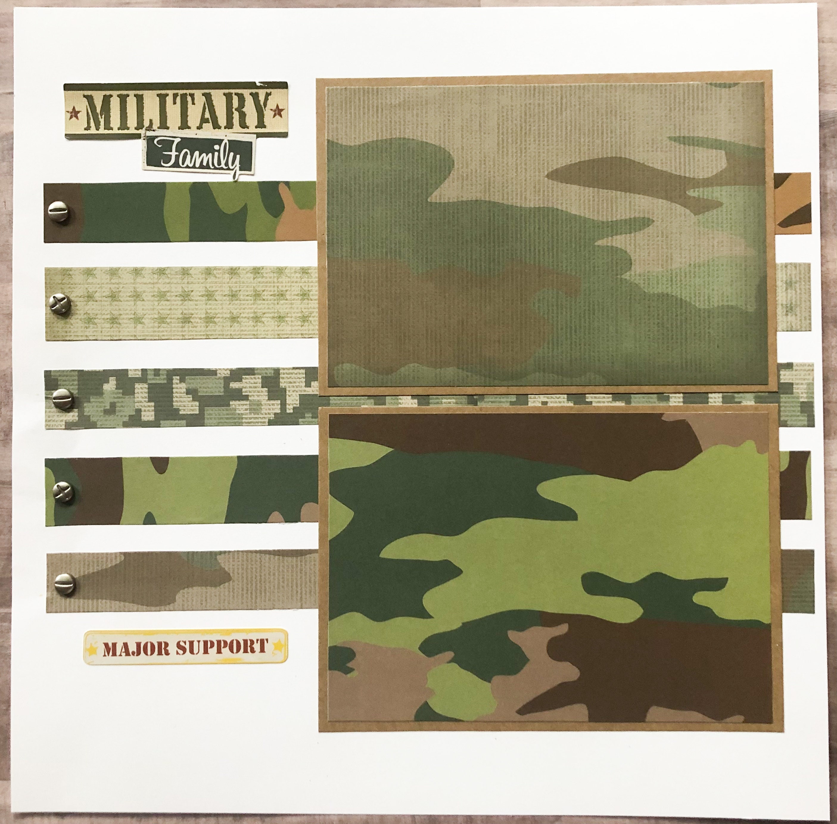 Army Scrapbook Pages - Premade Army Layout - Military Pages - 12 by 12 ...