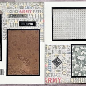 Army Scrapbook Album Premade 12 by 12 Army Uniform Scrapbook Military ...