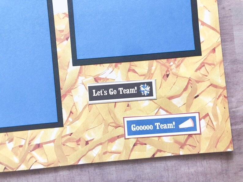 Cheer Scrapbook Layout Premade Cheerleading Layouts 12 by - Etsy