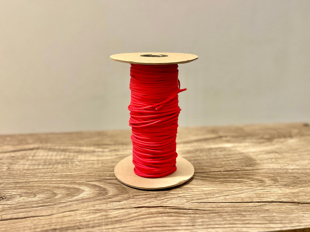 100 Yard Spool Red Men's Waxed Thin Round Shoelaces - Etsy