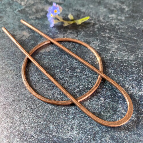 Simple Copper Shawl Pin Handforged Safety Pin Ship From USA | Etsy