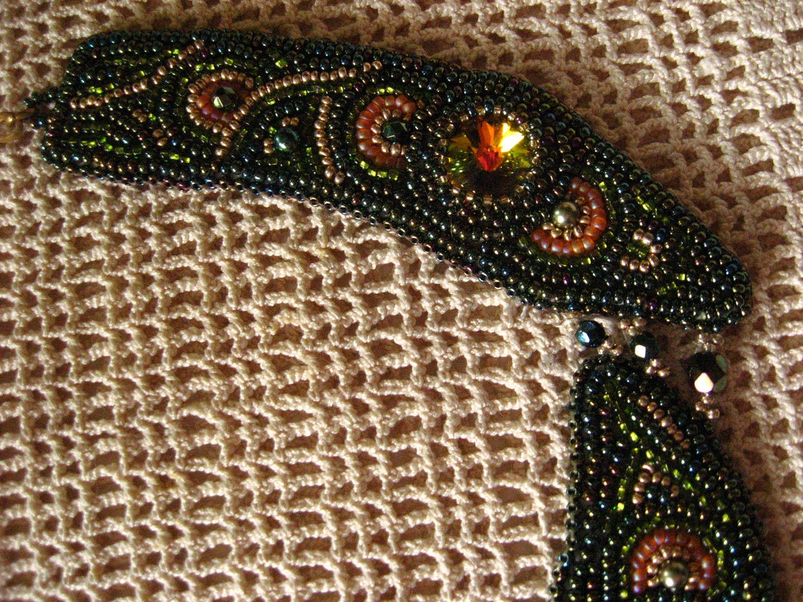 Statement Necklace Bead Embroidery - Etsy