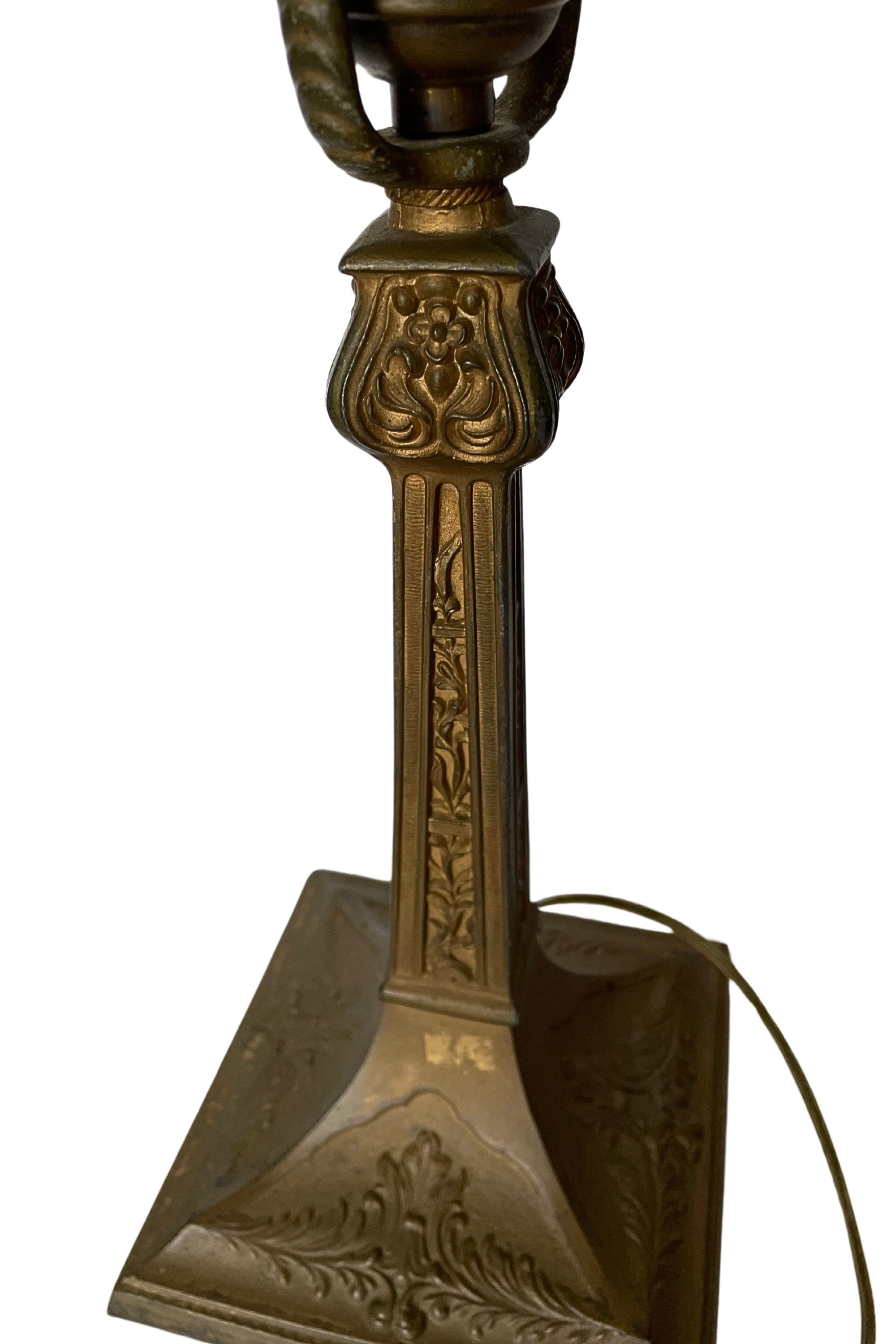 Antique Art Deco Cast Iron Lamp, Art Deco Gold Tone Table Lamp - Etsy