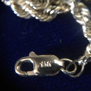 Vintage Michael Anthony 14K Yellow Gold Diamond Cut Rope Chain Necklace ...