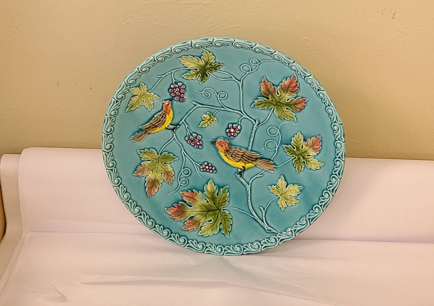 Black Forest Pottery Large Bird Plates | Etsy