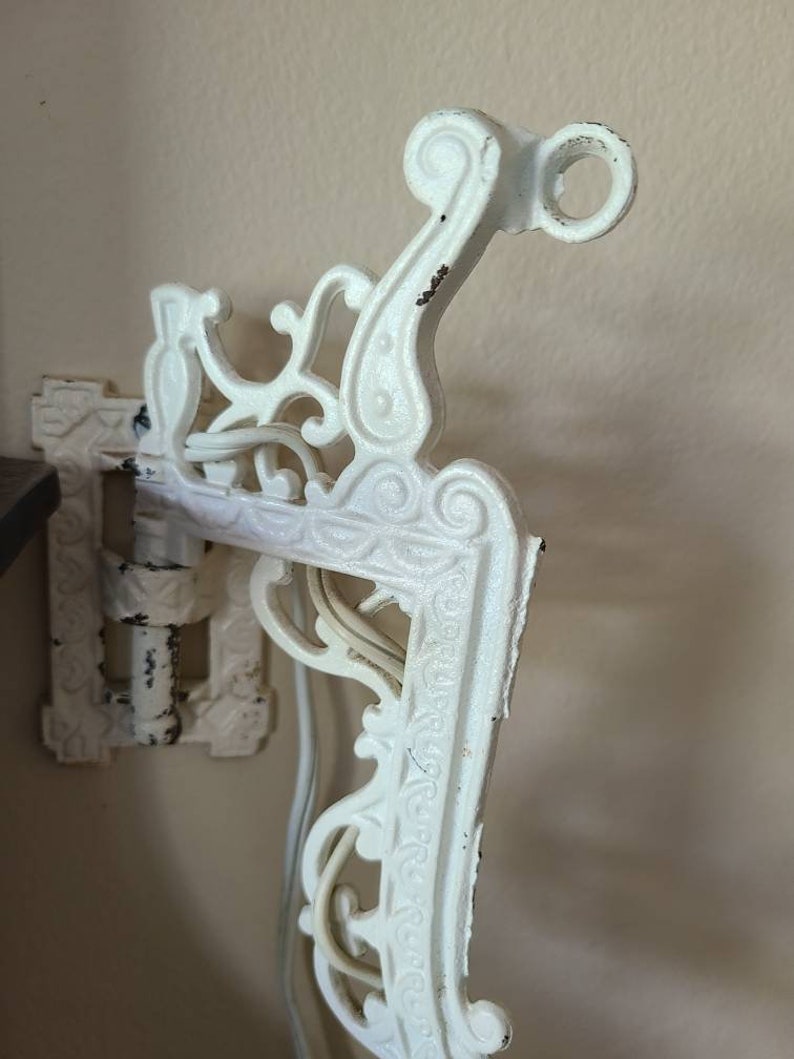 Victorian Repurposed Cast Iron Oil Lamp Holder and Light | Etsy