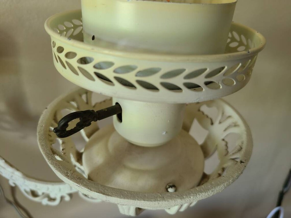 Victorian Repurposed Cast Iron Oil Lamp Holder and Light | Etsy