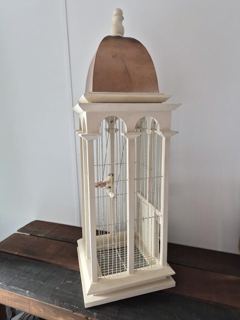 Shabby Chic Tower Bird Cage - Etsy