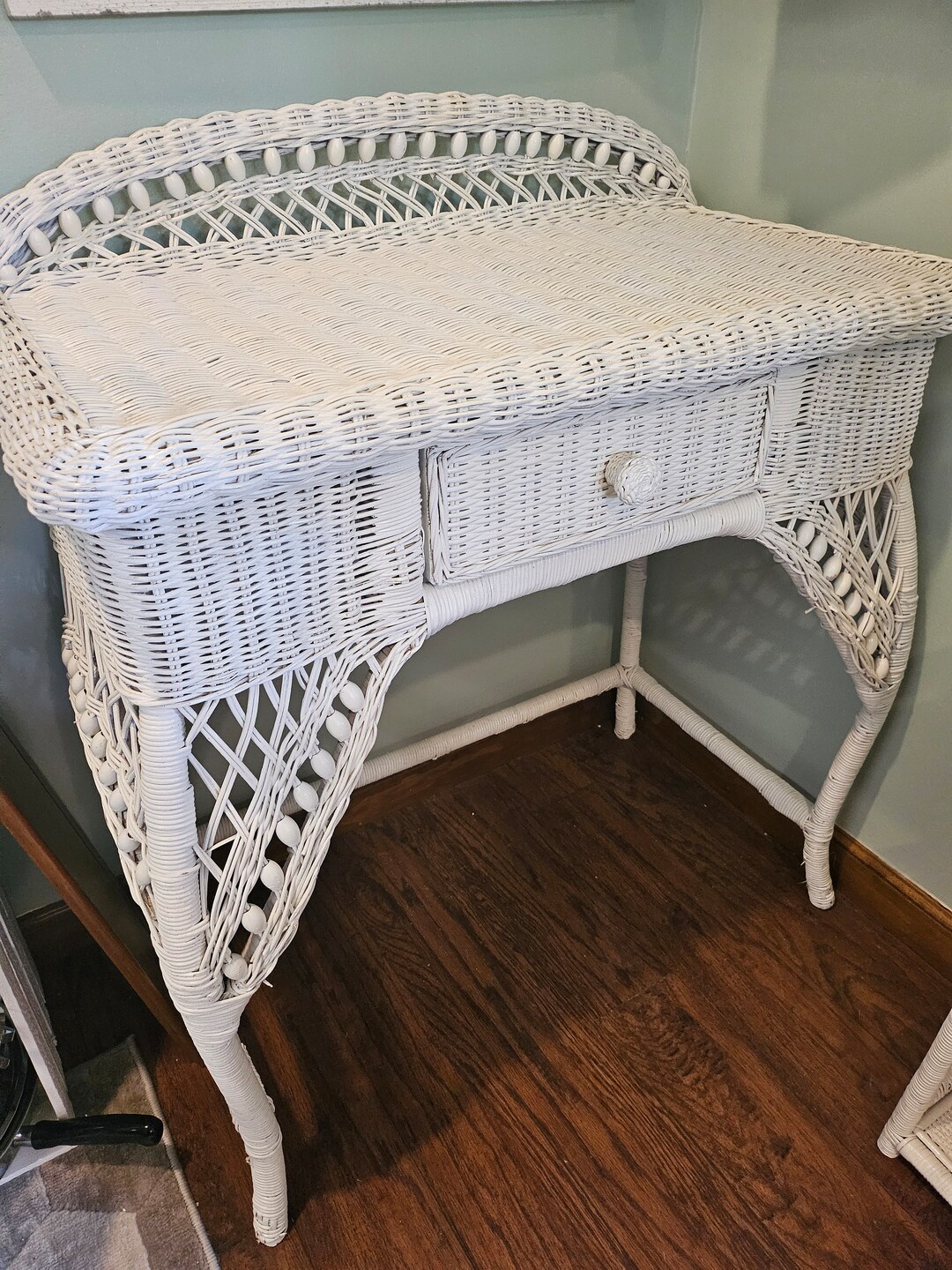 Wicker Writing Desk With Drawer Local Pickup Only. - Etsy